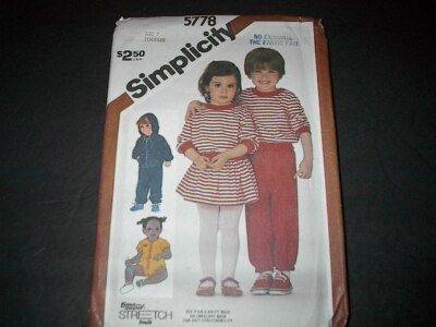 Simplicity Pattern 5778 Toddlers' Pull-On Pants Mini Skirt Pullover Top ...