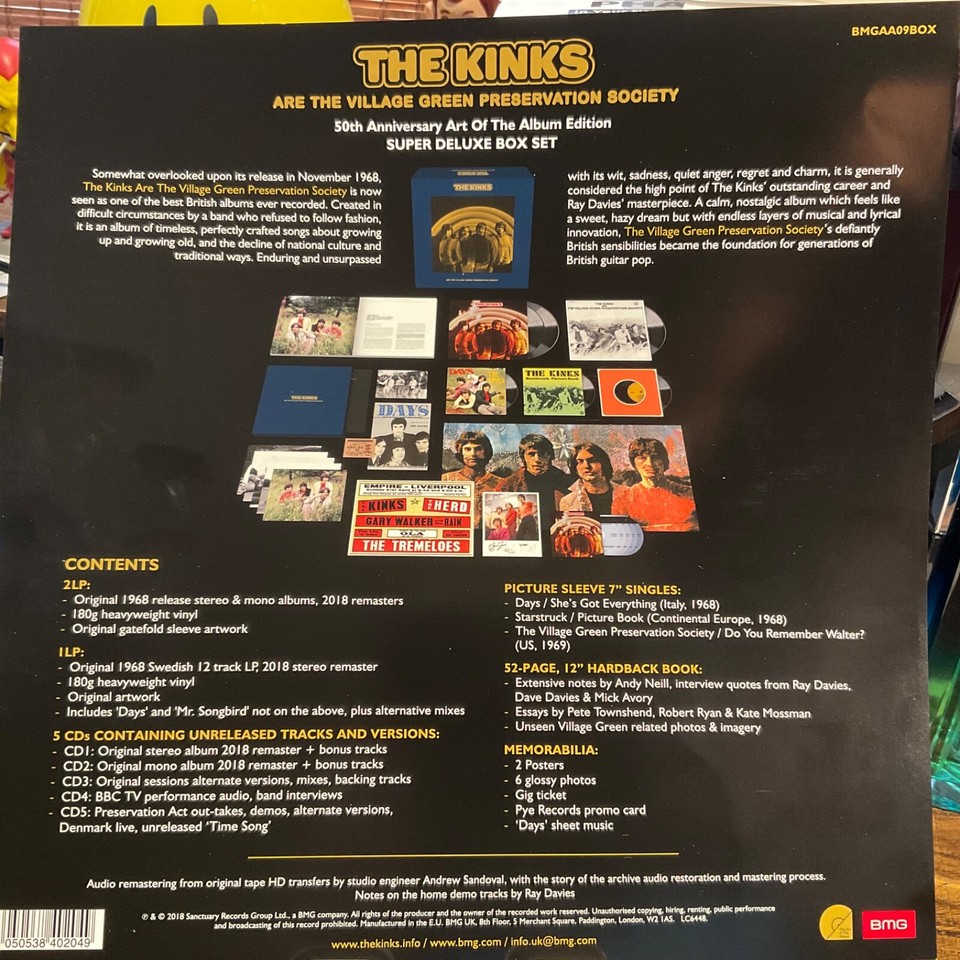 THE KINKS Are The Village Green Preservation DELUXE BOX SET LPD CDS 7"s ...