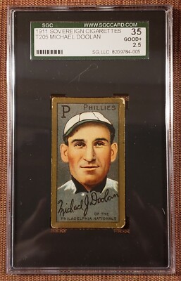1911 T205 Sovereign Michael Doolan Philadelphia Phillies Baseball Card ...