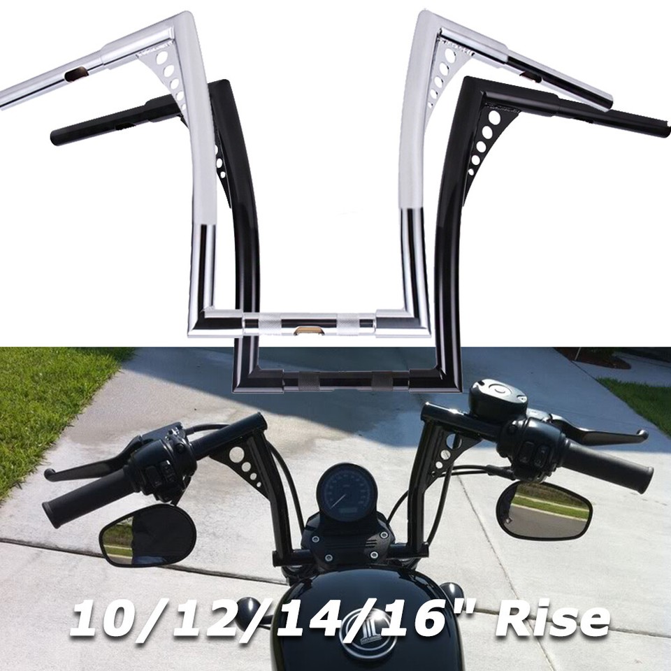10" 12" 14" 16" 18" Ape Hangers Handlebar For Harley Sportster Softail ...