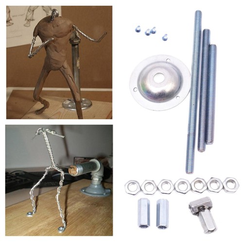 Model Stands Made of Clay, Metal, Cane , Artists' Wax, Sculpture ...