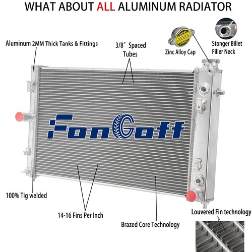 Aluminum 3-Row Radiator Fits 2005-2006 Pontiac GTO 6.0L 5967CC 364Cu ...