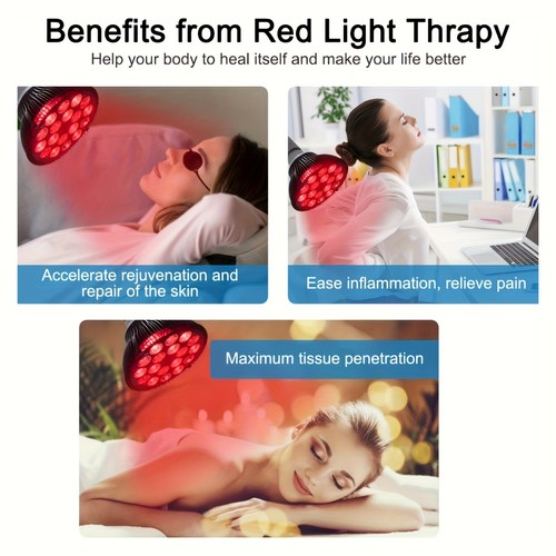 1-36W Red Light Therapy Lamp With Clamp Stand Home Use Treatment Device ...