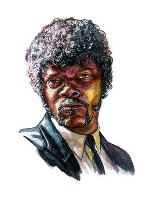 Pulp Fiction Jules Samuel L. Jackson by Tim Doyle Movie Screen Print ...