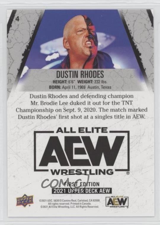 2021 Upper Deck AEW All Elite Wrestling Finisher Dustin Rhodes #4 | eBay