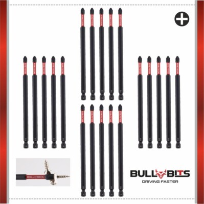 20x 150mm Bull Bits PH2 Impact Rated Drill Screwdriver Bits Milwaukee DeWalt | eBay