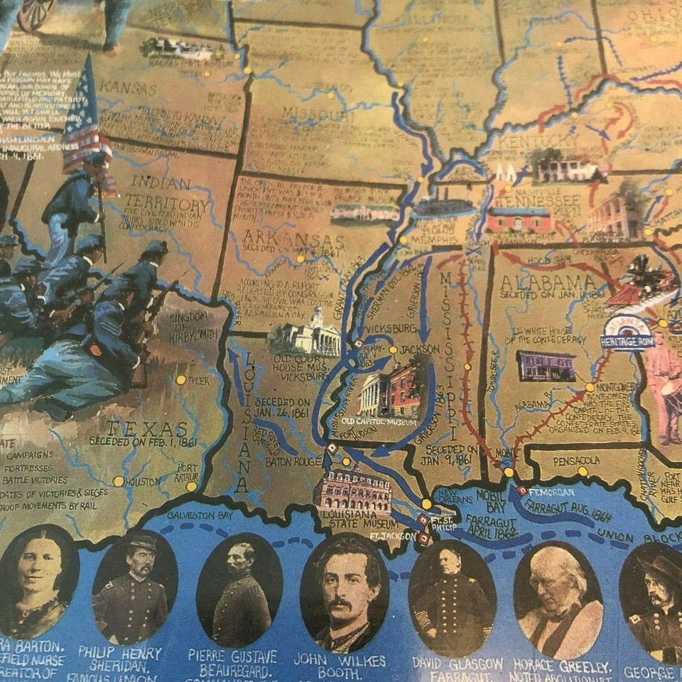 Vintage Civil War 1000 piece Jigsaw puzzle White Mountain Shrinkwrapped ...