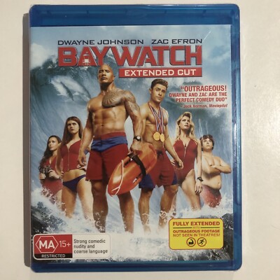 Baywatch Extended Cut Blu-ray 2017 Dwayne Johnson Zac Efron Region B ...