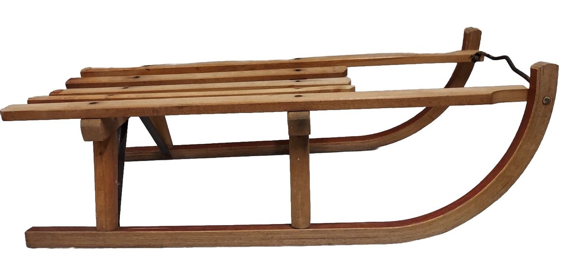 Old Fashioned Wooden Sled Old Fashioned Rustic Wood And Metal Sled