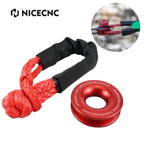 Soft Shackle Recovery Ring Snatch Pulley Soft Shackle Winch Rope Off ...