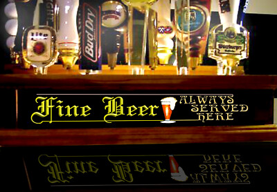 18 BEER TAP HANDLE DISPLAY WITH REMOTE CTL LED LIGHTED FINE BEER SERVED ...