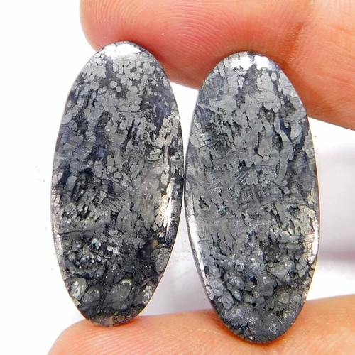 39.25Cts. 100% Natural Marcasite Matched pair Oval Cabochon Loose ...