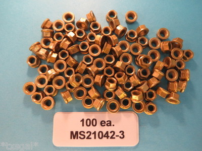 MS21042-3 Reduced Hex Head Aircraft Lock Nuts (100) | eBay