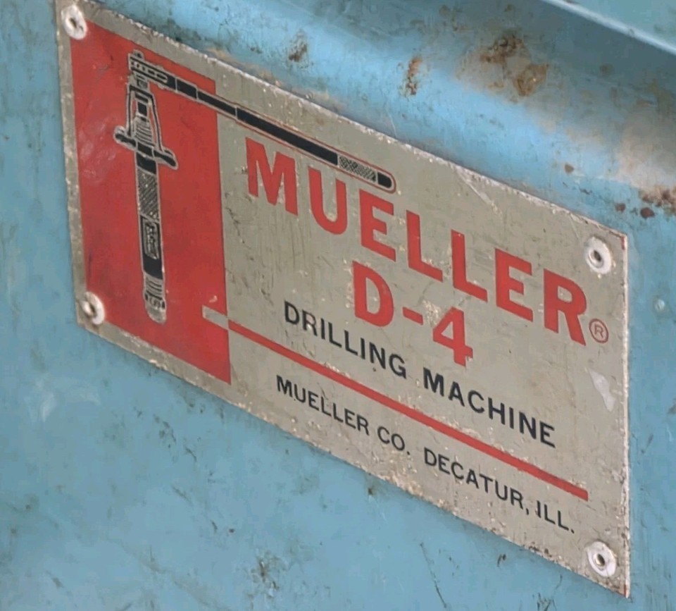 MUELLER TAPPING MACHINE D-4 WATER MAIN PIPE TAPPER TOOL | eBay