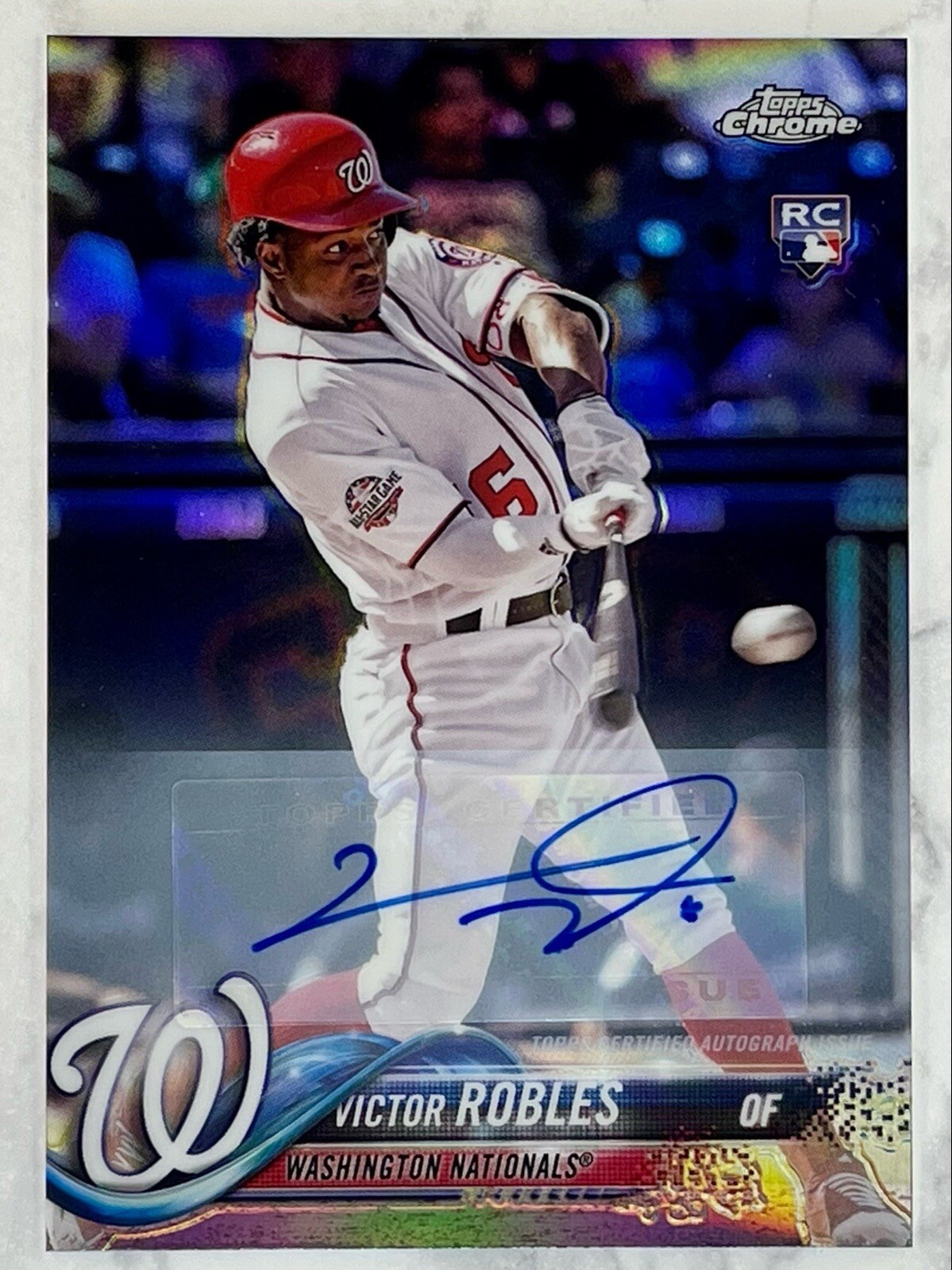 2018 Topps Chrome Update Victor Robles Auto Refractor Rookie Card HMT22 ...
