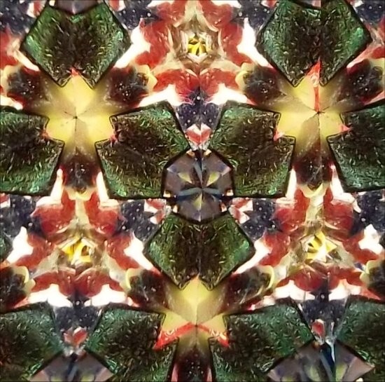 Randel Art Glass Rod Kaleidoscope RAINBOWS FROST 360° CHAOS Marble RAG ...