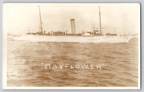 President Teddy Roosevelt Yacht USS Mayflower RPPC Real Photo Postcard c1910-20s | eBay
