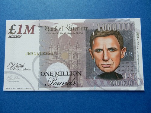 One Million Note JAMES BOND Fantasy Bill Novelty £1,000,000 USA Gift UK ...