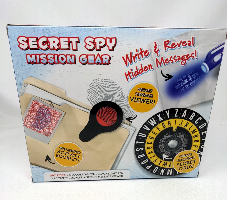 New Secret Spy Mission Gear Kid Top Secret Activity Book Code Set Kit ...