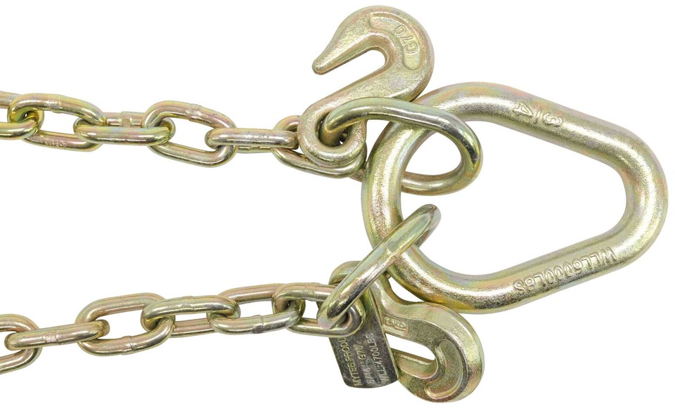 (1) 2 Ton 3" Snatch Block with Shackle Chain Anchor (4) 5/16" G70 V ...