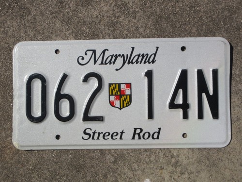 1994 Maryland Street Rod License Plate MD 06214N | eBay