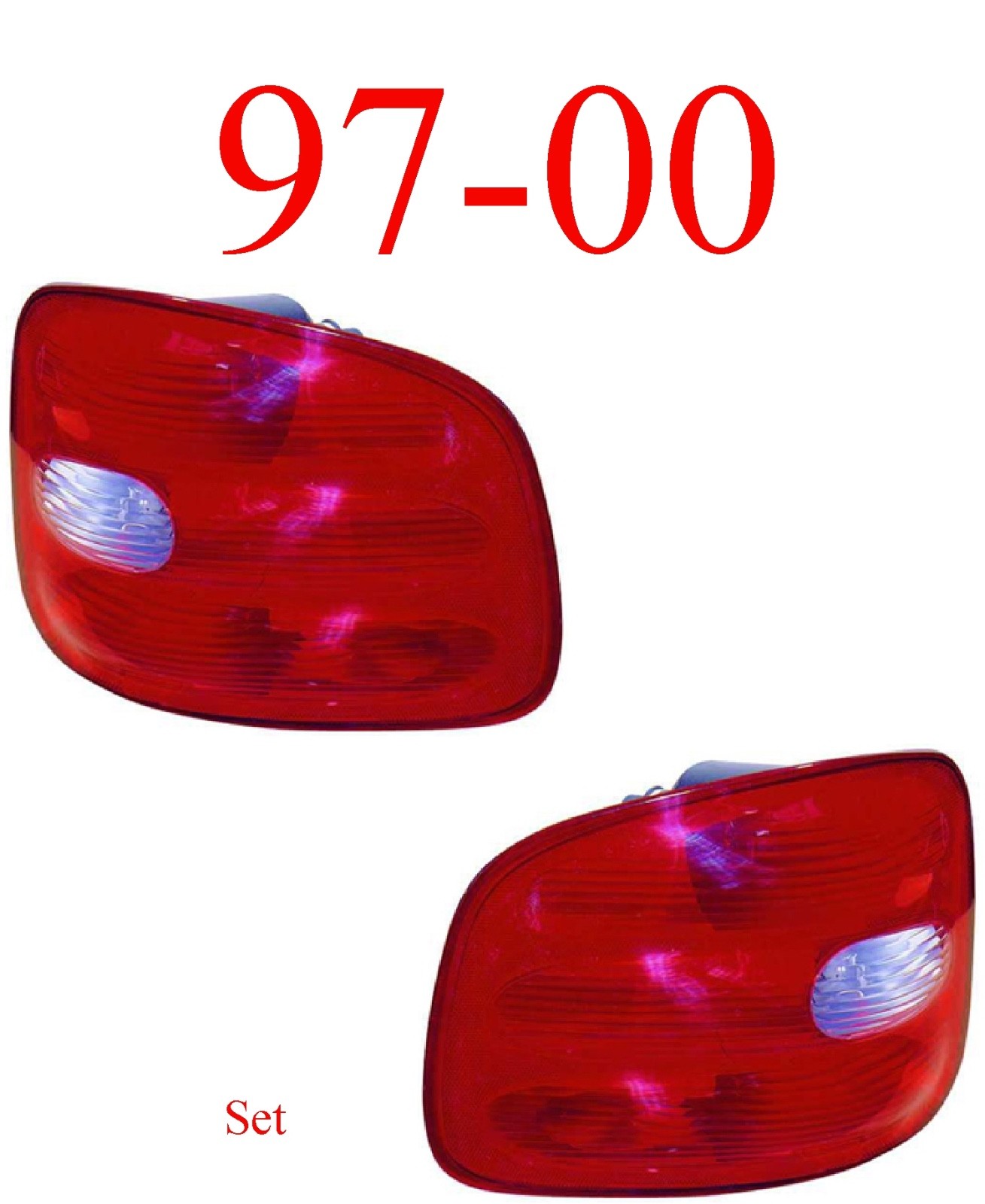 97 00 Ford F150 Flareside Tail Light Set Assembly, Stepside Super Cab ...