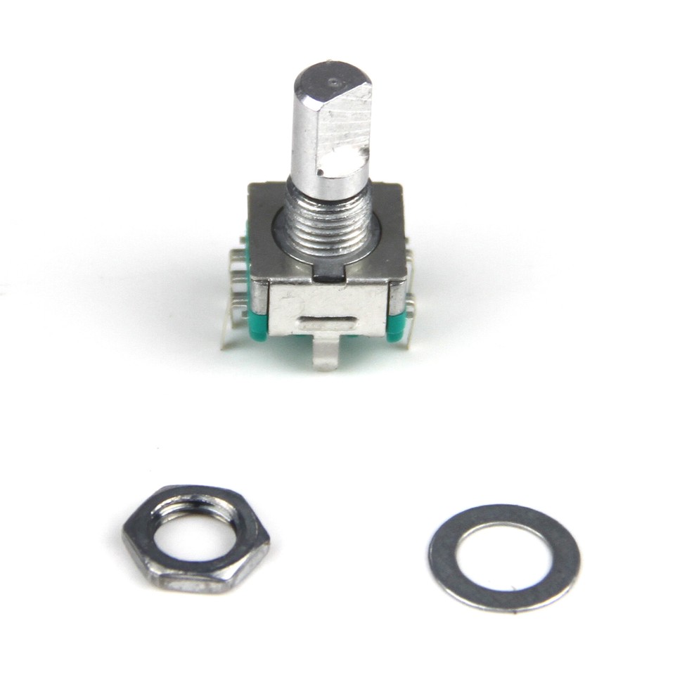 1X ec11 rotary encoder D shaft with Switch 15mm Flatted End Vertical | eBay