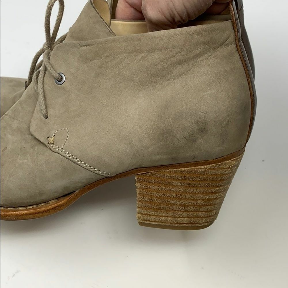 Rag & Bone Leighton Tan Nubuck Leather Suede Lace-Up Heeled Ankle Boot ...