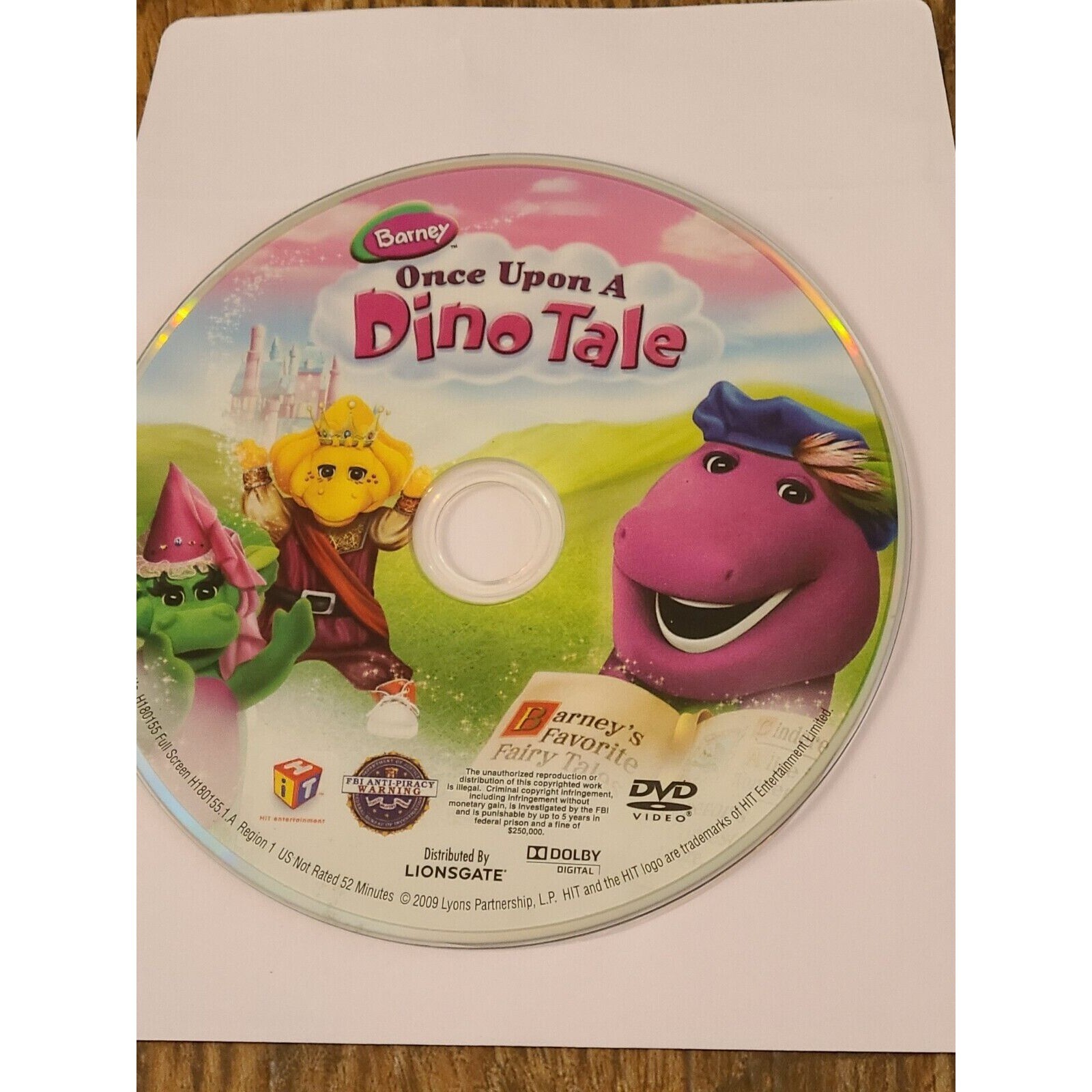 Barney "Once Upon A Dino Tale" & It's Time for Counting Lot of 2 DVDS ...