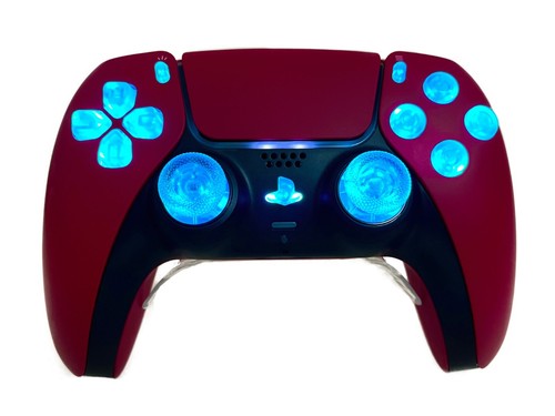 Red Sony Dualsense PS5 Controller - with custom LED MOD - great gift ...