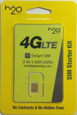 H2O Wireless 3-in-1 SIM Card FREE 1ST MONTH $50 Plan Preloaded | eBay