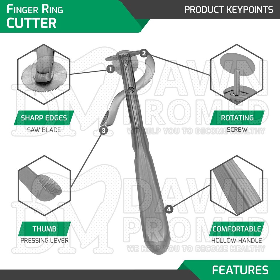 Finger Ring Cutter Remover 6.5" Hollow Handle EMT Rescue First Aid ...