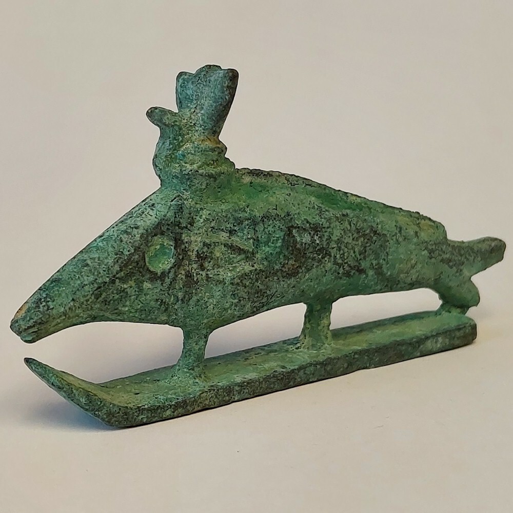 Antique Egyptian Bronze Fish Statue~Ancient Goddess Hatmehit/Mormyrus ...