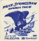 BRUCE SPRINGSTEEN 1981 BACKSTAGE PASS PHILADELPHIA Spectrum 7/19 | eBay