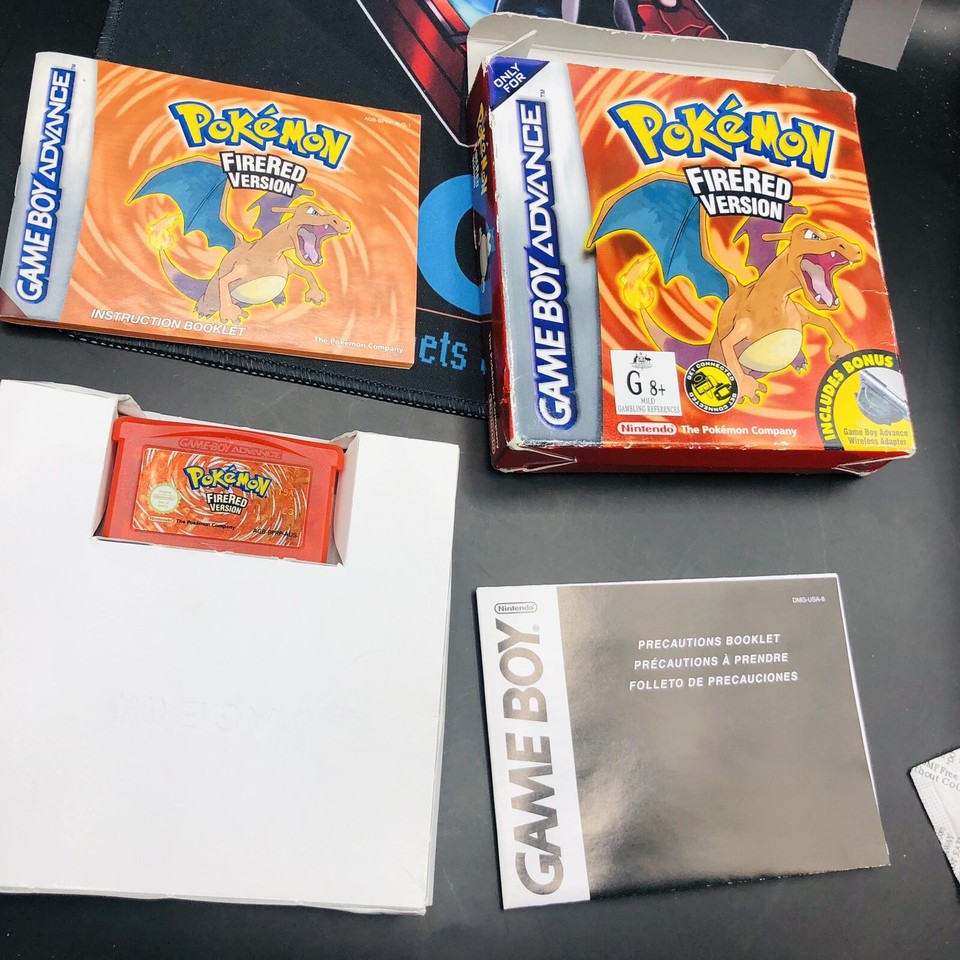 Pokemon Fire Red Boxed AUS PAL -Gameboy Advance GBA With Manuals 2005 ...