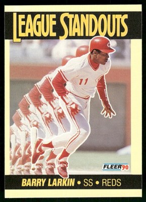 Barry Larkin 1990 Fleer Cincinnati Reds #1 Near Mint or Better | eBay
