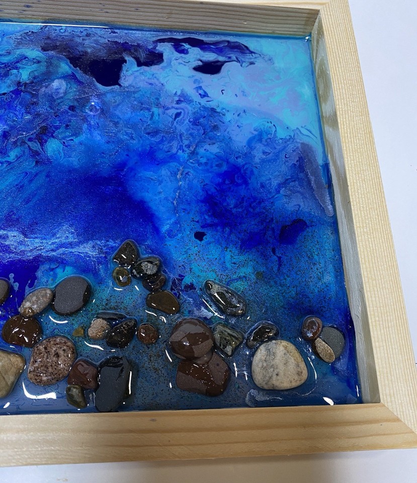 Lake Superior Water Art Original Painting Handmade Home Decor 8” X 8 ...