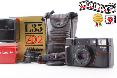 [Near MINT in Box] Nikon L35 AD2 Pikaichi 2 Film Camera + TELE LENS ...