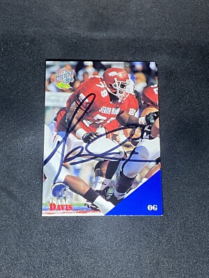 Isaac Davis 1994 Classic Draft #52 San Diego Chargers Autographed ...