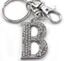 Clear Name Alphabet Initial Letter A-Z Car Keychain Key Ring Wedding ...