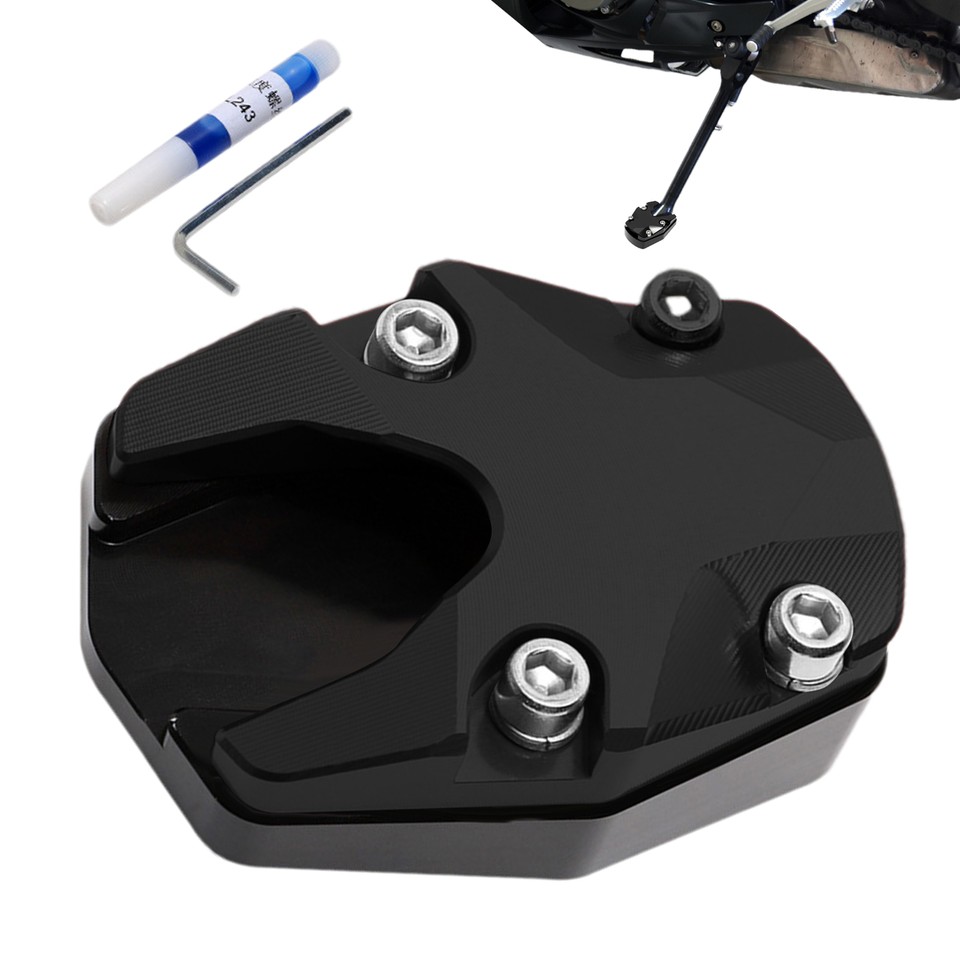 Motorcycle Bikes Kickstand Extender Foot Side Stand Extension Pad ...