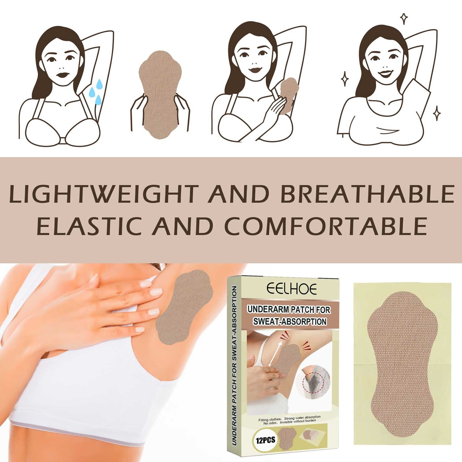 Armpit Sweat Absorbing Patch Deodorants Armpit Patch Windmill Health ...