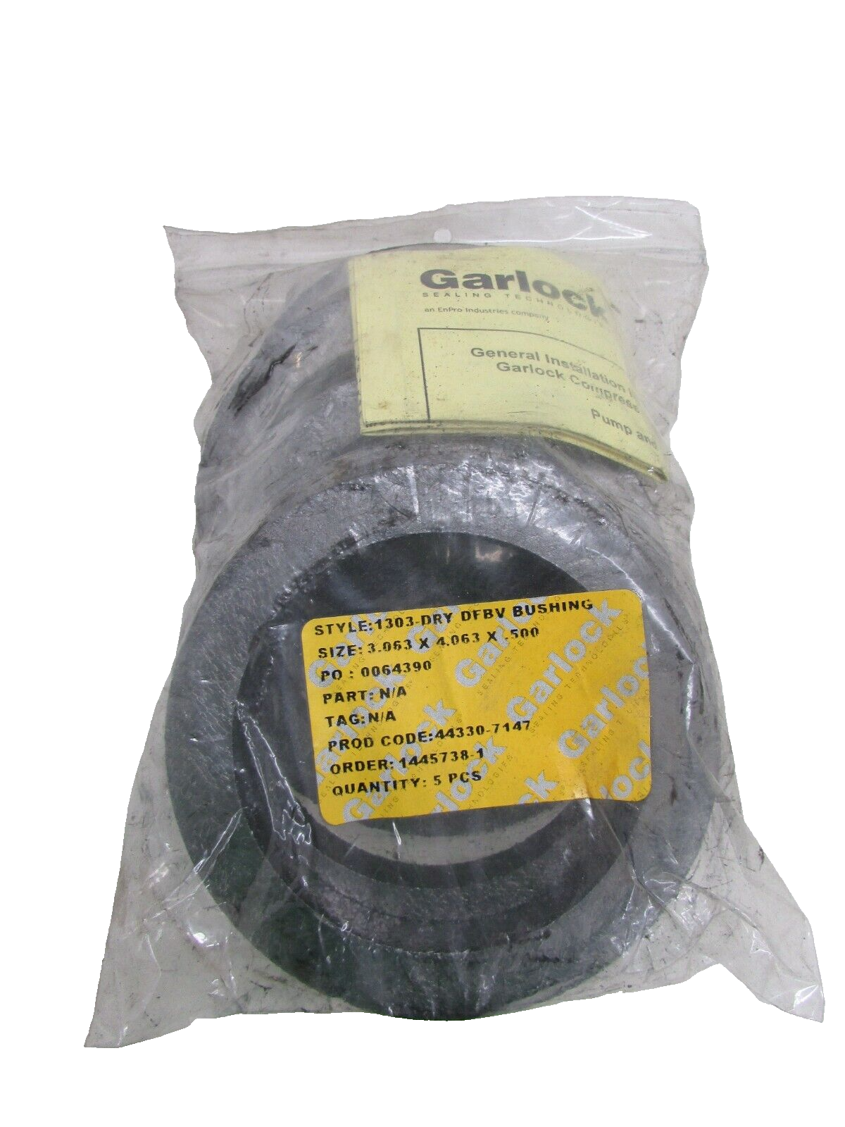 GARLOCK 1303 DRY DFBV BUSHINGS, 5-pcs., 3.063" x 4.063" x .500" | eBay