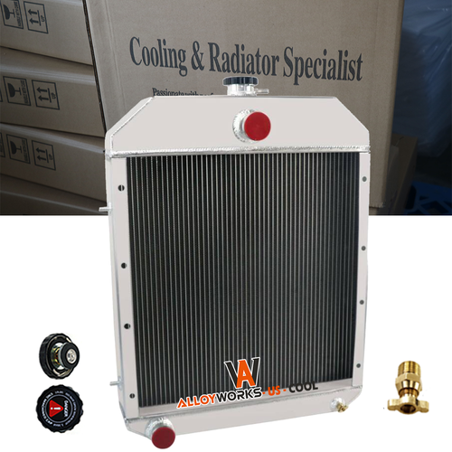 3 ROW RADIATOR+CAP FOR Case IH 1845 1845B 1845S 480D 480LL 580D 580SD ...