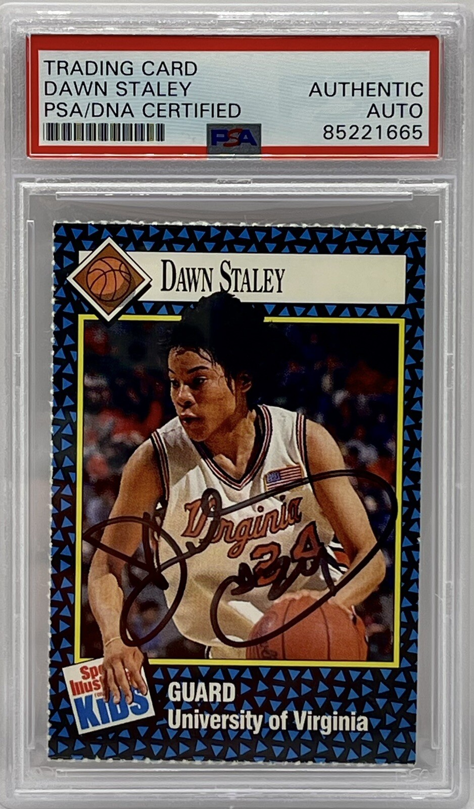Dawn Staley Signed SI For Kids 92 Virginia Cavaliers Rookie Card PSA ...