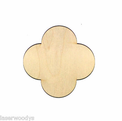 Quatrefoil Shape Unfinished Wood Shape QS4225 Crafts Lindahl Woodcrafts ...