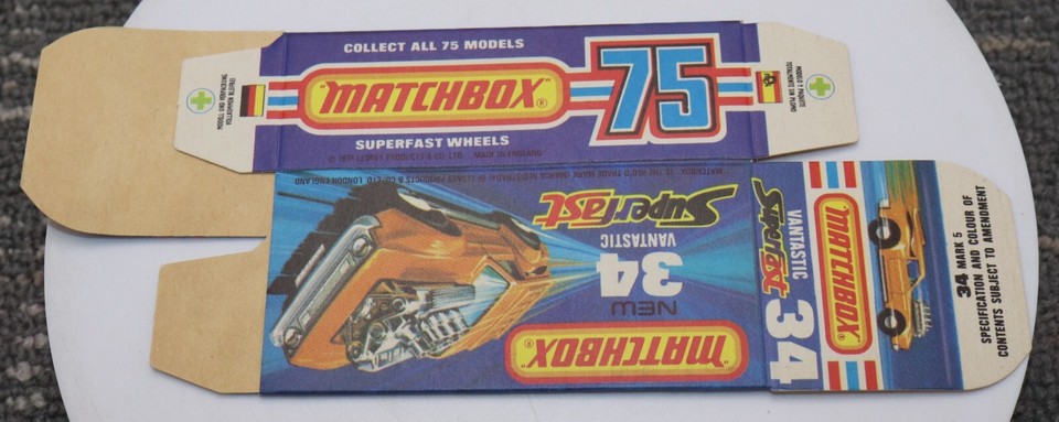 Matchbox Superfast 34 Vantastic Unfolded J Type Box ONLY | eBay