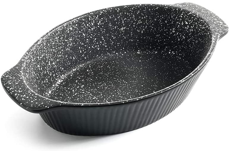 ILAG® Non Stick Coating Black Silver Speckle Ceramic Roaster Casserole ...