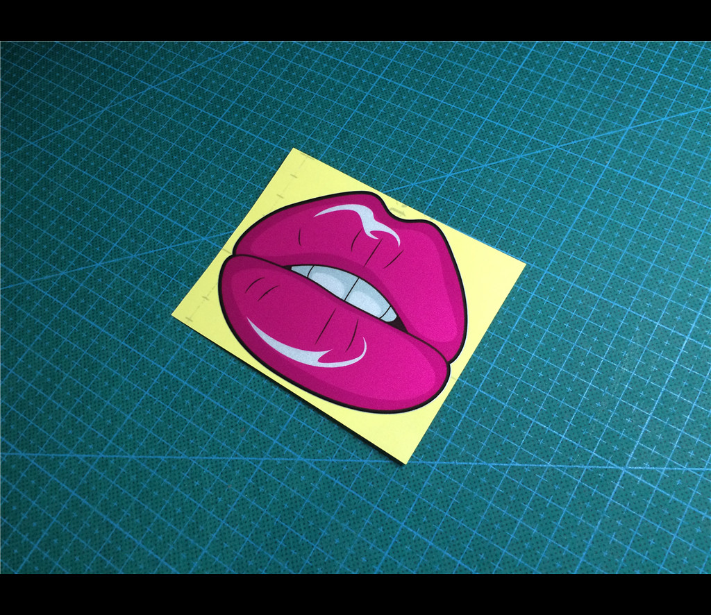 Sexy lips JDM fuel tap Car Reflective Sticker #001 | eBay
