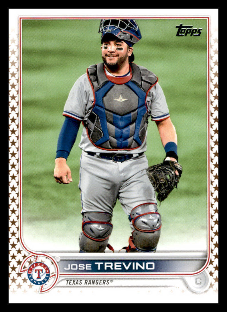 2022 Topps Jose Trevino #564 Texas Rangers GOLD STAR | eBay